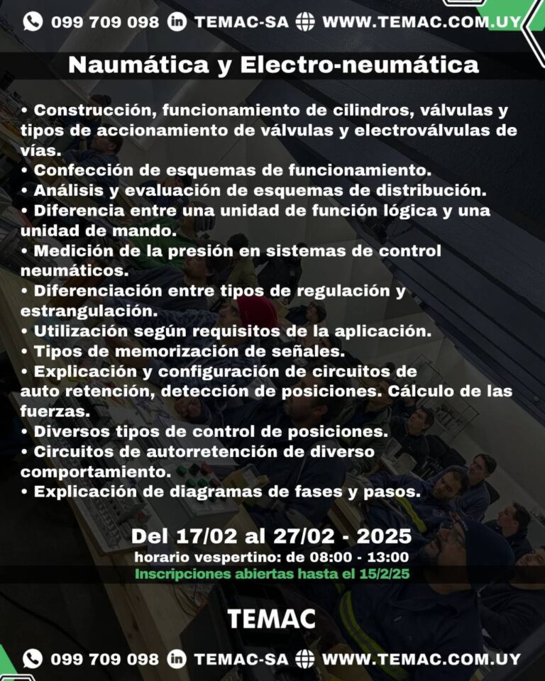 NEUMÁTICA Y ELECTRO-NEUMÁTICA 2025 | 17/02/-27/02 | TEMAC DIDACTIC ...